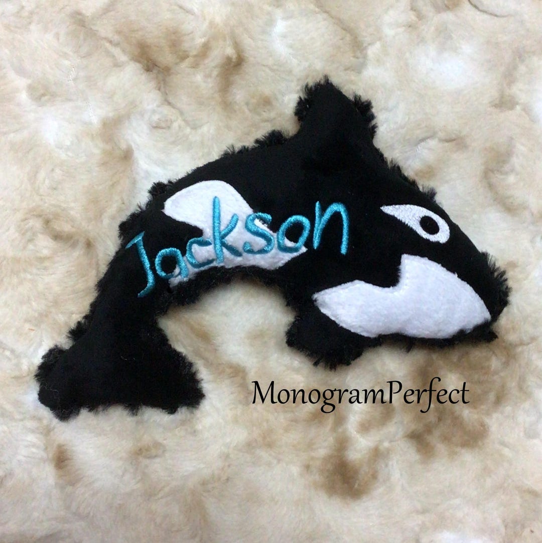 Personalized Plush Black Orca Whale Toddler Stuffie Soft Toy - Etsy
