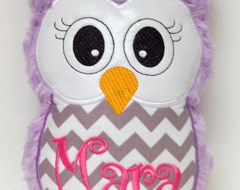 Gray and Yellow Chevron Plush Owl Reading Buddy Pillow Soft | Etsy