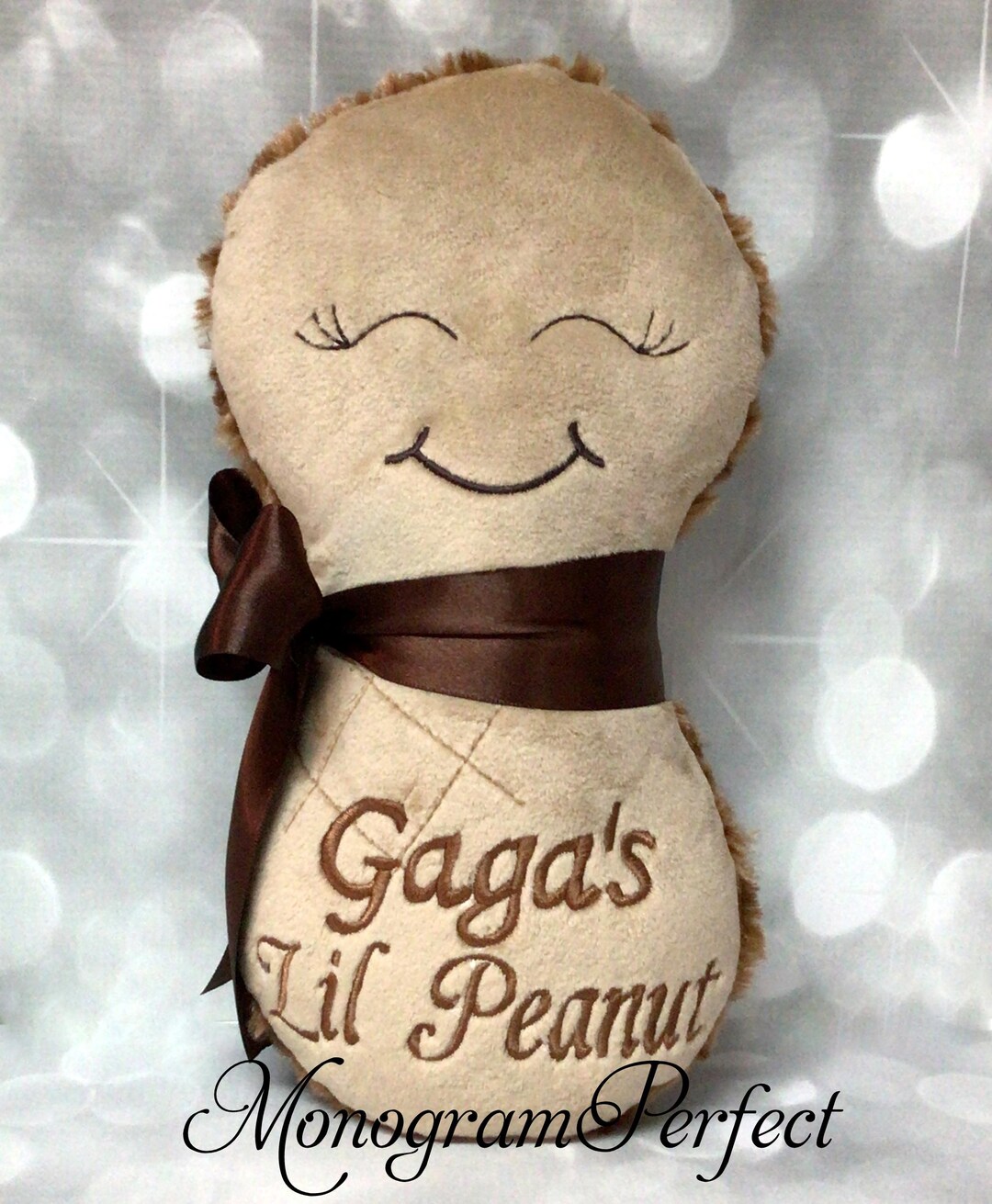Gaga's Lil Peanut Brown/tan Plush Peanut Baby Soft Toy - Etsy