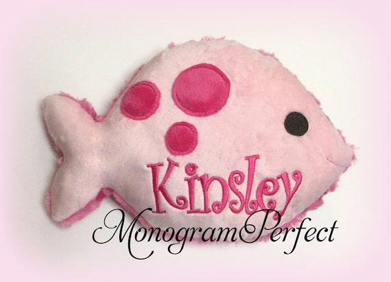Personalized Hot Pink / Light Pink Plush Fish Pillow Soft Toy - Etsy