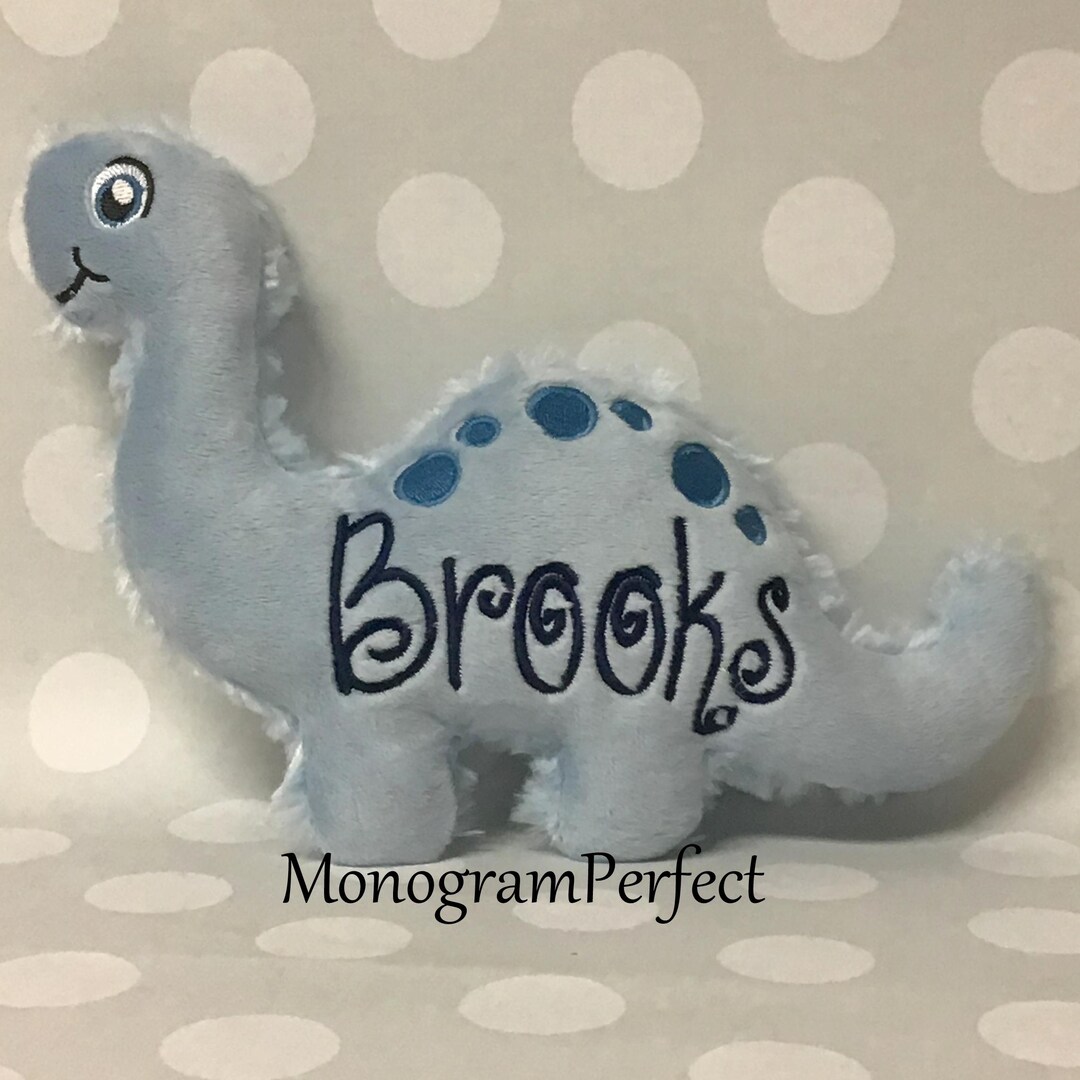 Personalized Plush Blue Long Neck Dinosaur Stuffie Soft Toy - Etsy