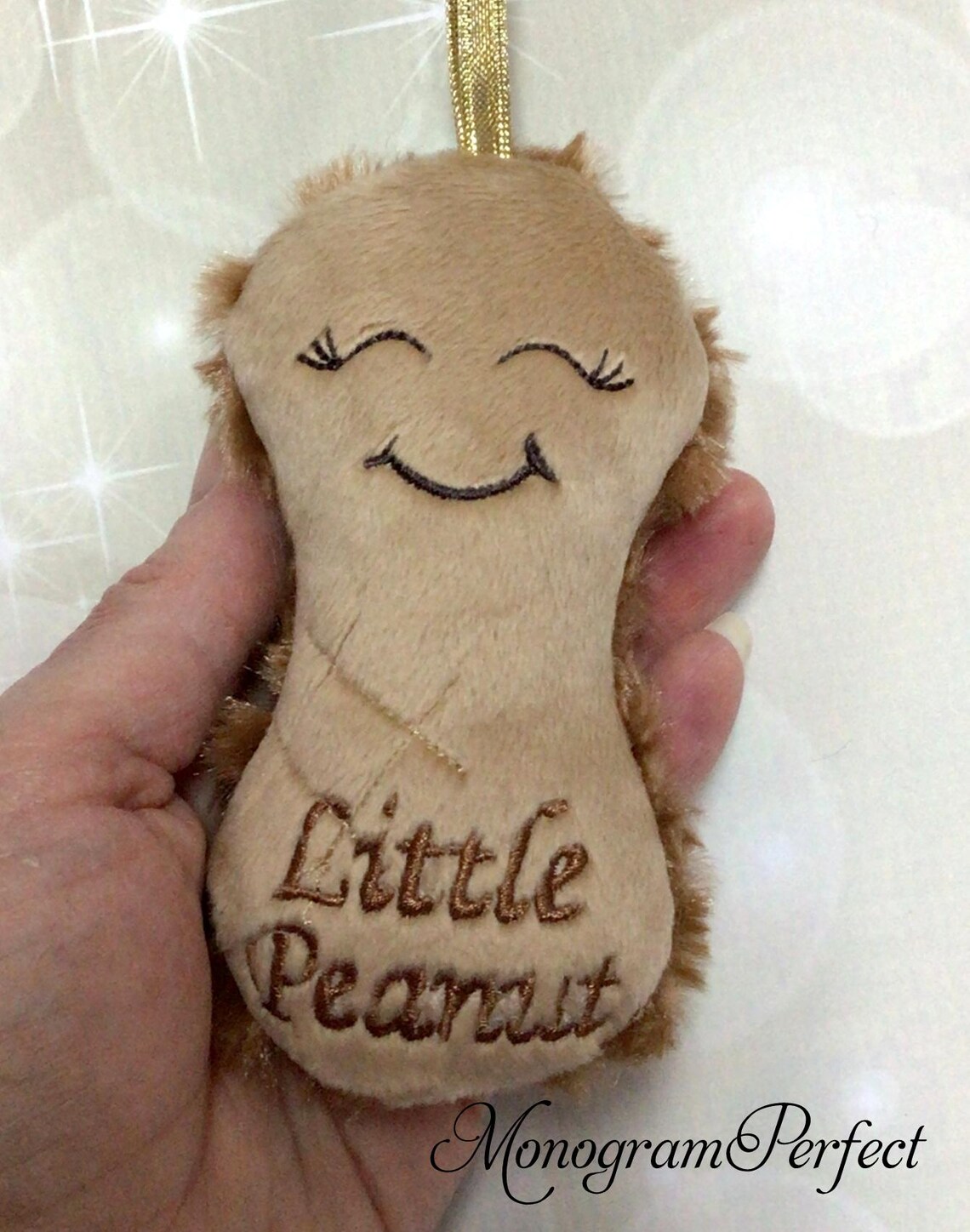 Little Peanut Stuffie Stuffed Christmas Ornament / Baby Shower Gift Tag ...