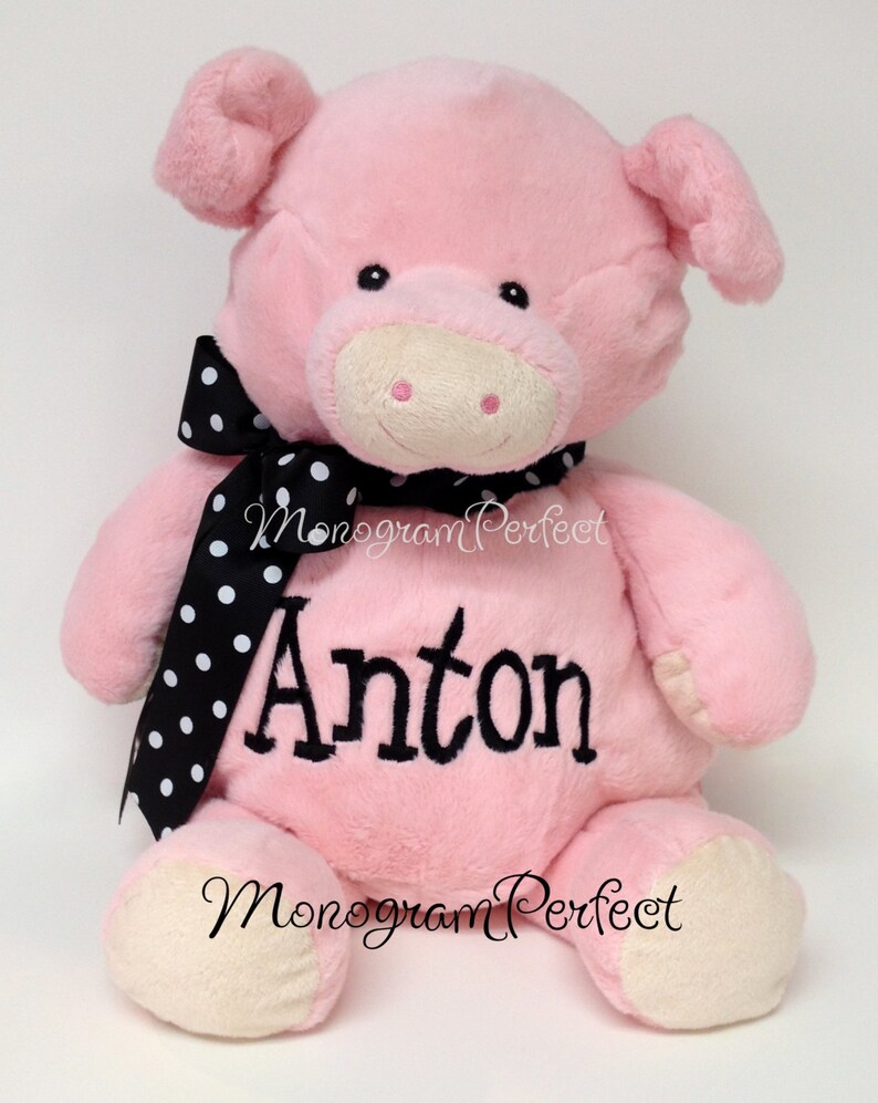 Personalized Pink Pig 16 Stuffed Animal | Etsy