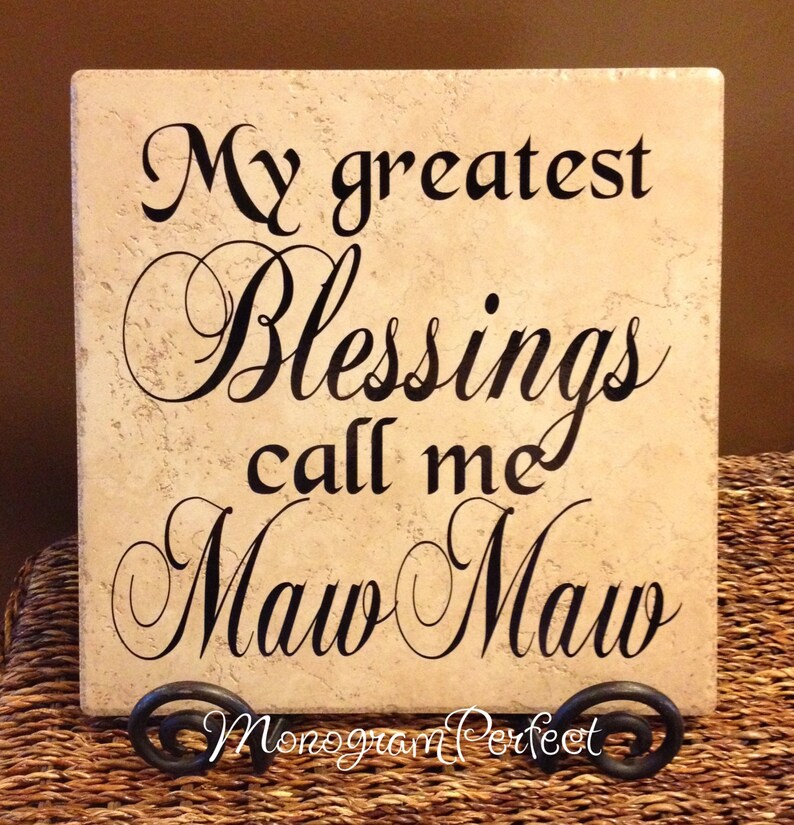 My Greatest Blessings Call Me Mawmaw Vinyl Art Decorative Tile Etsy