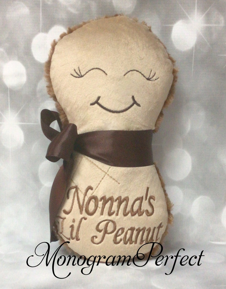 Gigi's Lil Peanut Brown/tan Plush Peanut Baby Stuffed Animal, Soft Toy ...