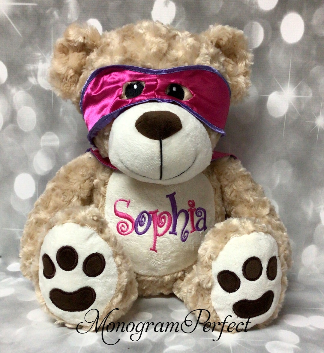 Personalized Superhero Teddy Bear Stuffed Animal - Etsy