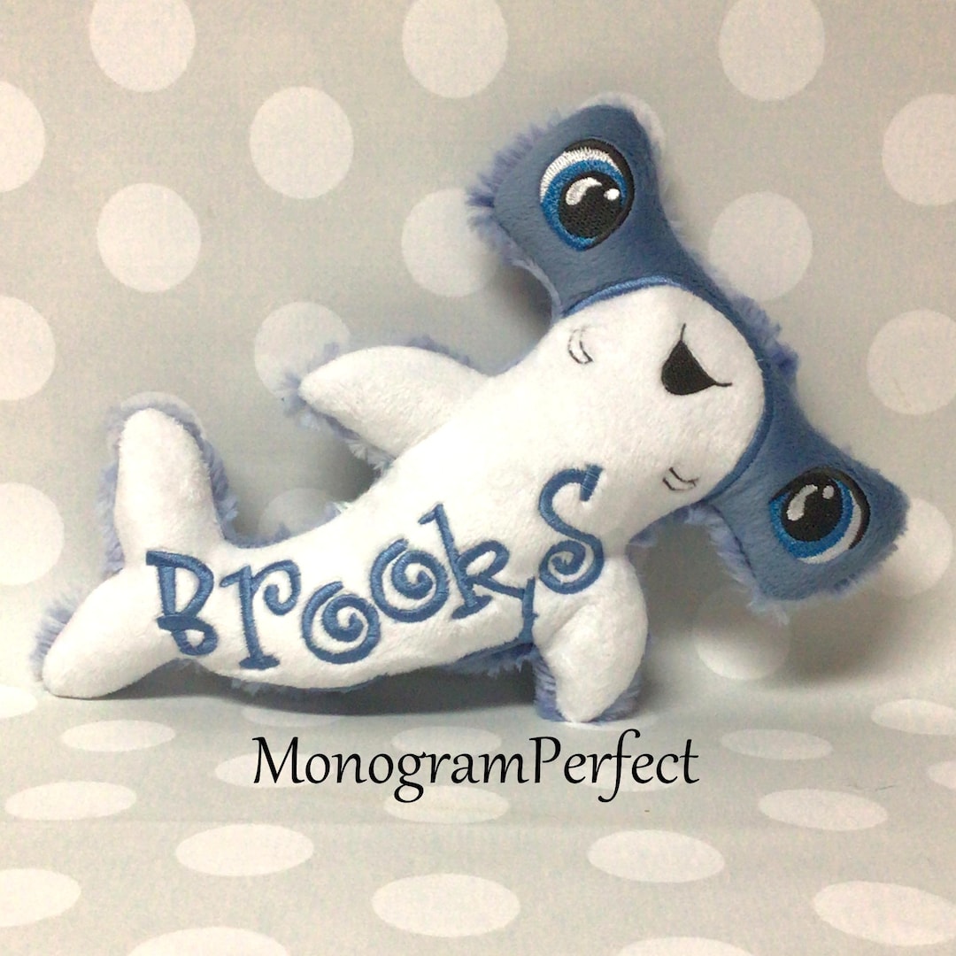 Personalized Plush Hammerhead Shark Stuffie Soft Toy - Etsy