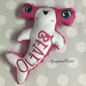 Personalized Pink Plush Hammerhead Shark Stuffie Soft Toy - 11" X 7" - Etsy