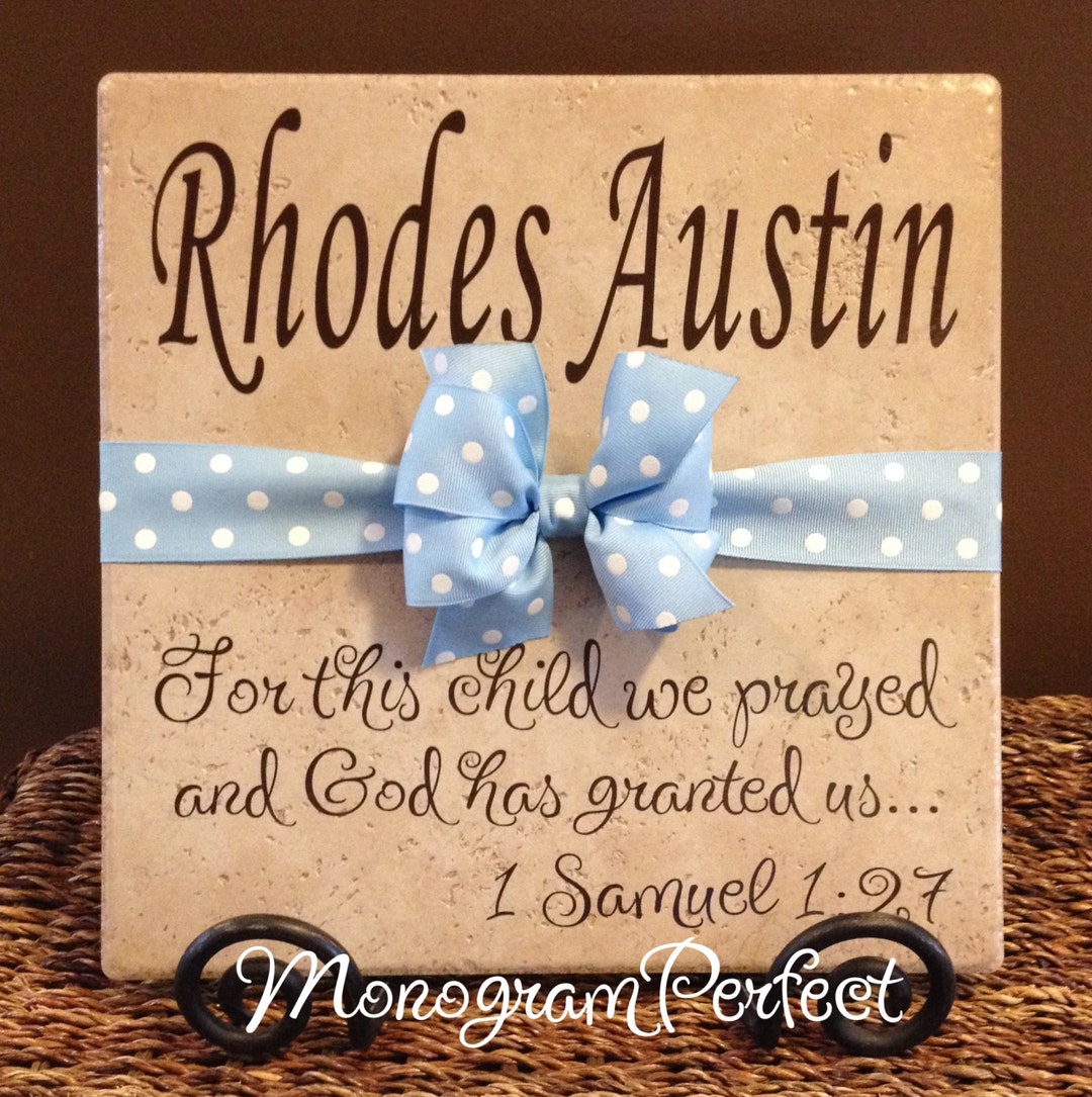 Personalized Adoption Gift or Baby Shower Vinyl Art Decorative Tile - Etsy