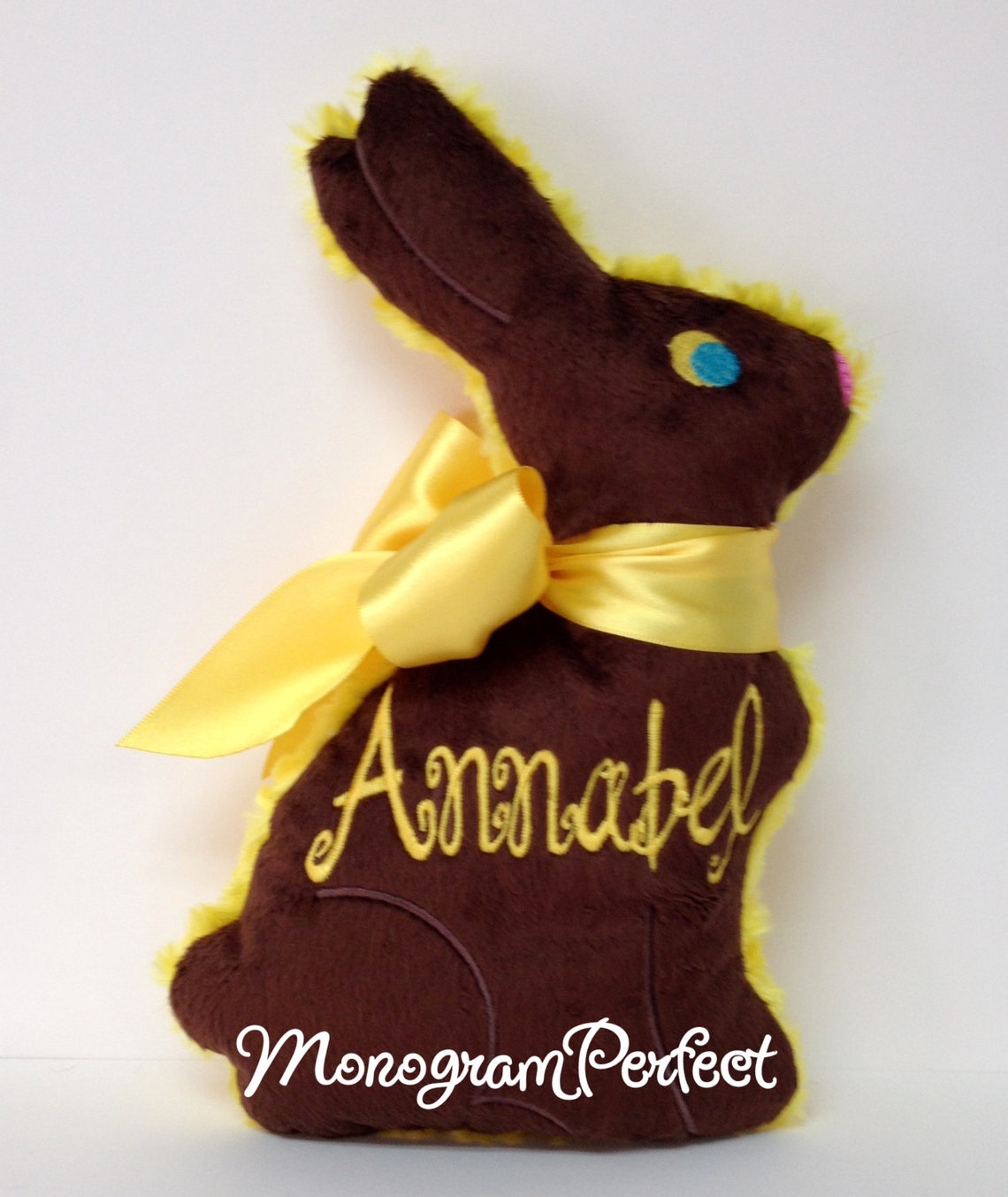 Personalized Stuffed Chocolate Easter Bunny - Etsy