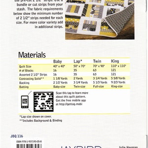 PATTERN: RADIO WAY by Jay Bird Quilts - Jelly Roll Friendly - #JBQ116 ...