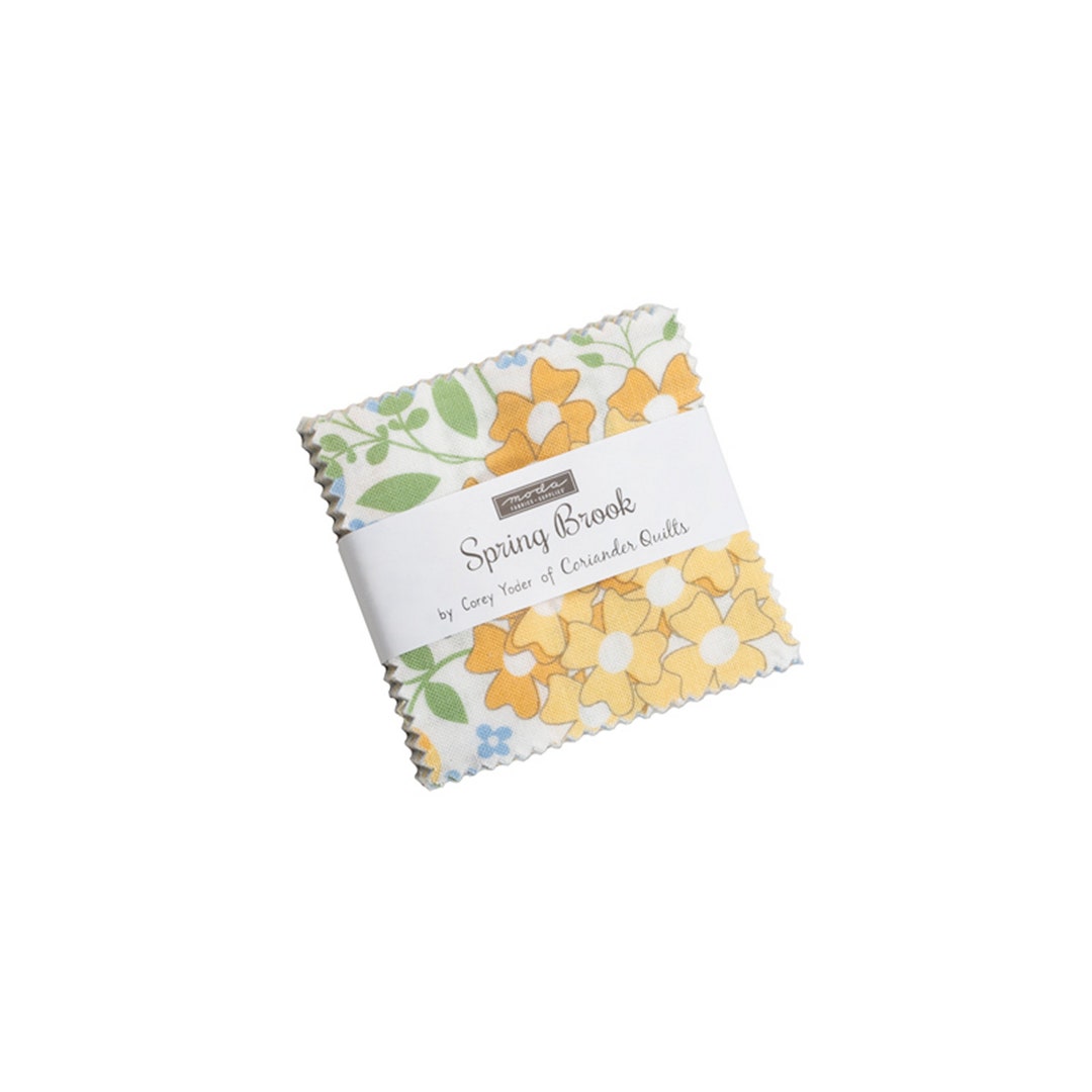 SPRING BROOK MINI Charm Pack by Corey Yoder for Moda 29110 Yellow Green ...