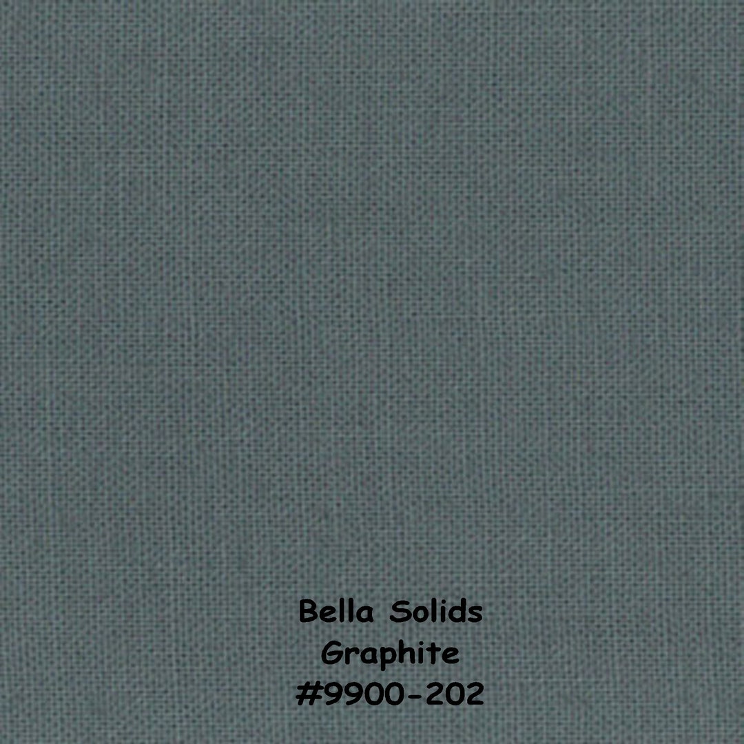 Bella Solids - GRAPHITE - 1/2 YARD - #9900-202 - Dark Gray - Solids ...