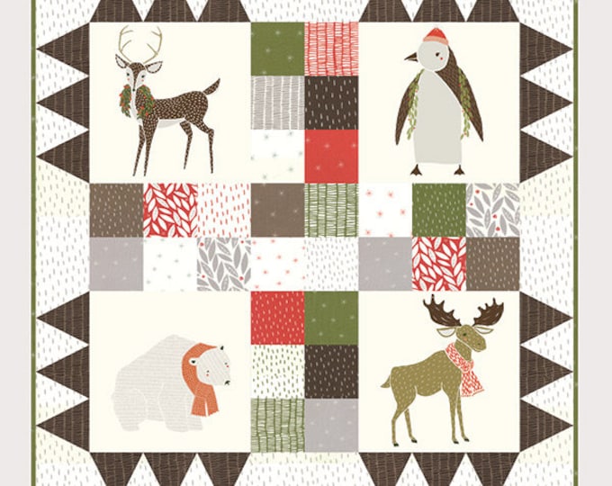 Pattern: MERRILY - by Jessee Maloney for Gingiber - Merrily - Charm Pack Friendly - Throw Quilt ...