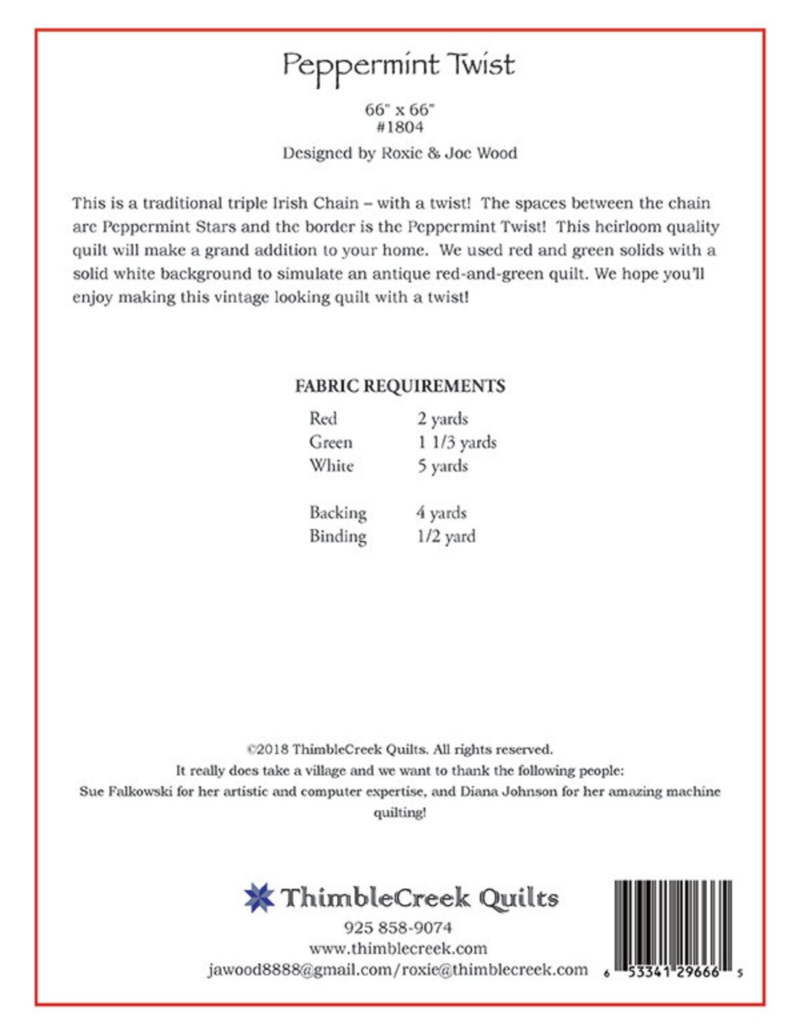 Pattern: Peppermint Twist by Thimblecreek Quilts 1804 - Etsy