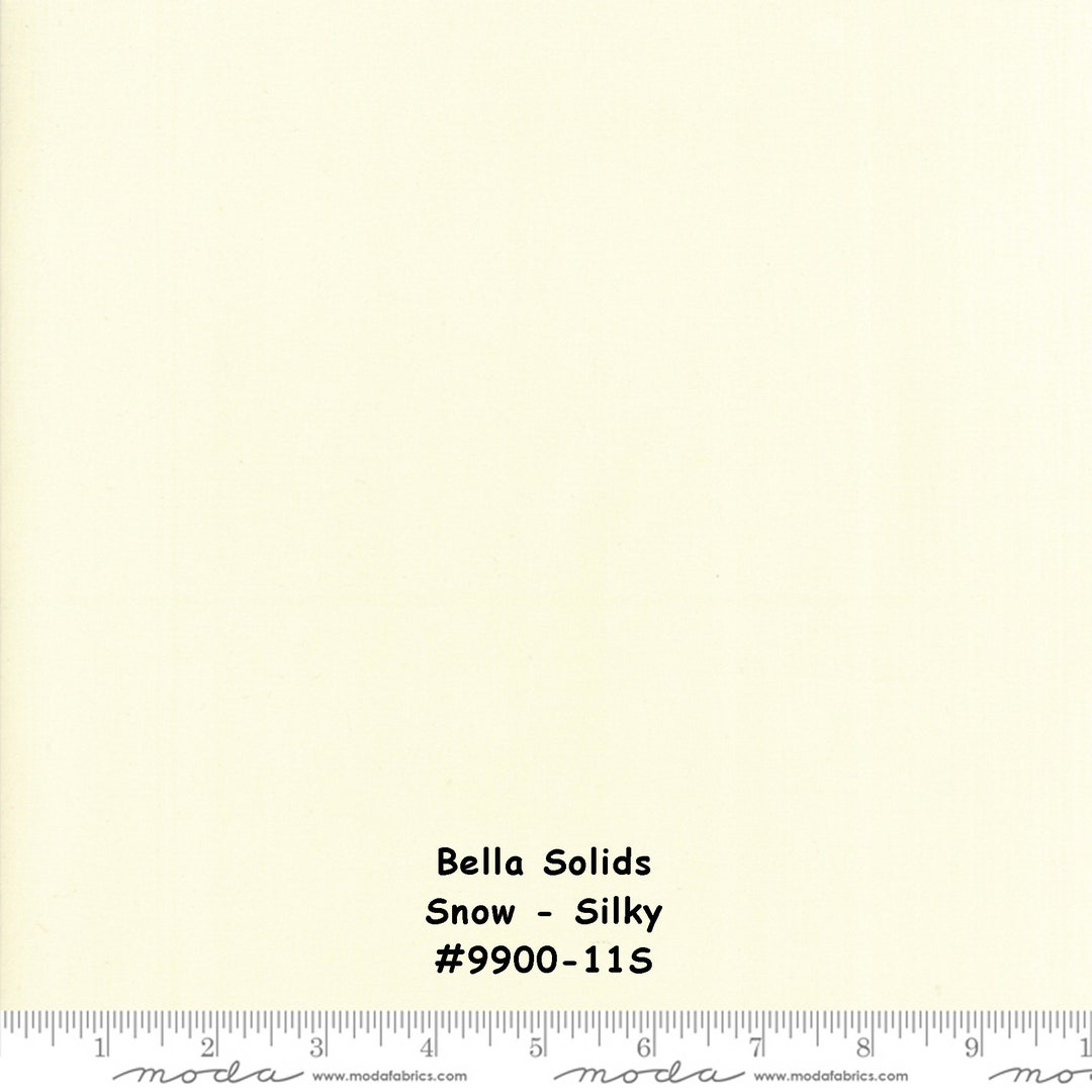 Bella Solids SILKY - SNOW - #9900-11S - 1/2 YARD - Basics - Solids ...