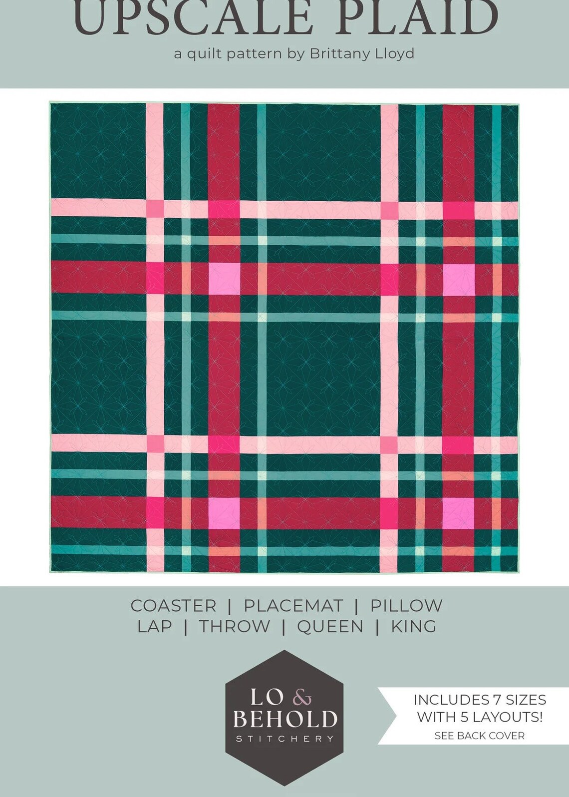 Upscale Plaid Quilt KIT - White - Maize - Blue - Pattern by Lo & Behold ...