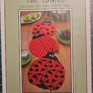 PATTERN: the Ladies -ST-1116 - Lady Bug Place Mats - Table Topper ...