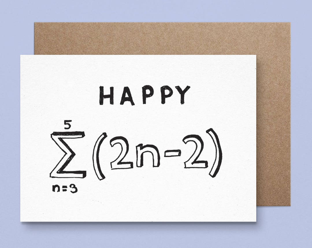 Maths 18th Birthday Card - Etsy