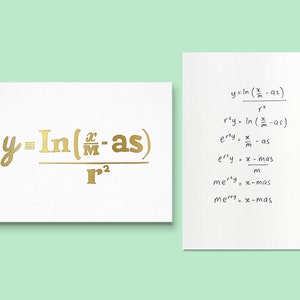 Maths Christmas Card - Etsy