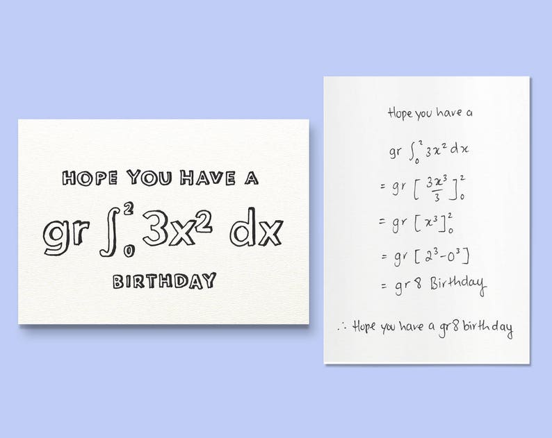 12 Pack Maths Birthday Card - Great Birthday - Etsy