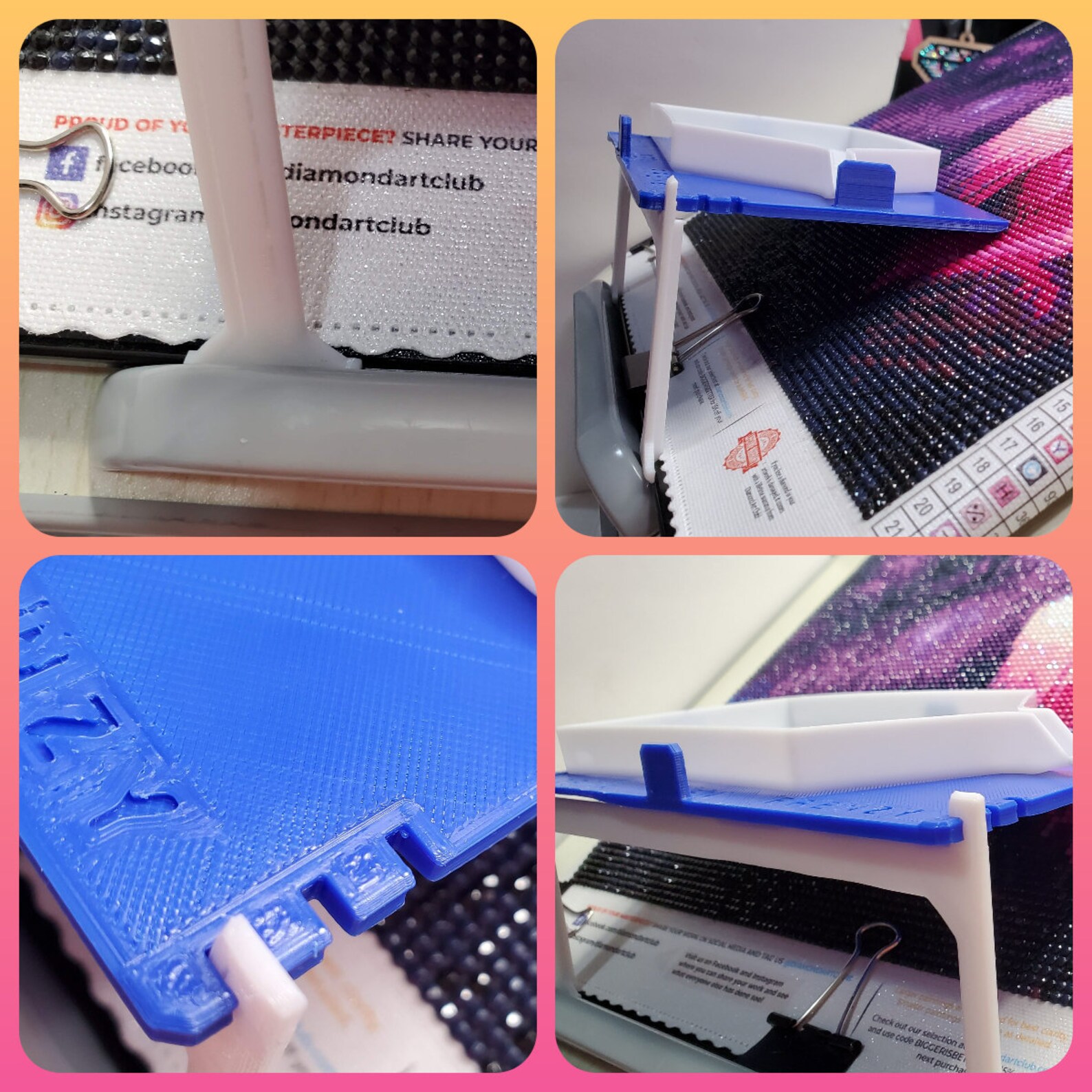 3D Printed 5D Diamond Painting Tray Table for Slanted | Etsy