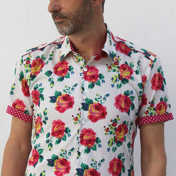 Mens Rose Shirt - Etsy