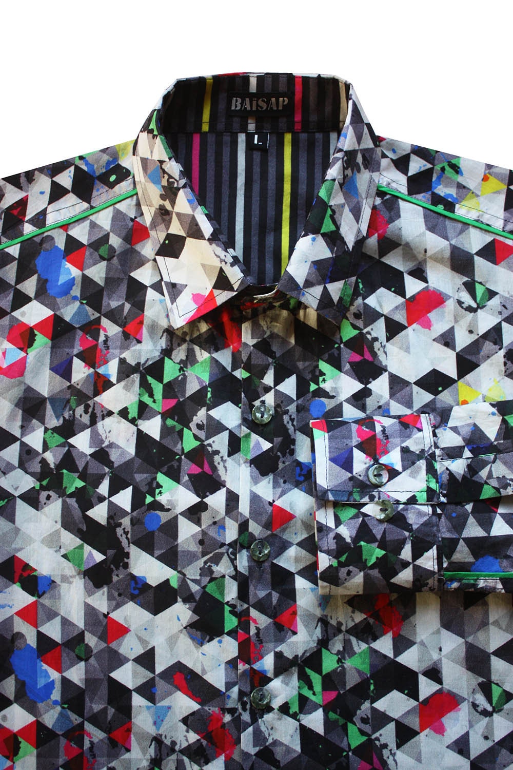 Triangle Pattern Shirt - Light Triangles - BAÏSAP - Etsy