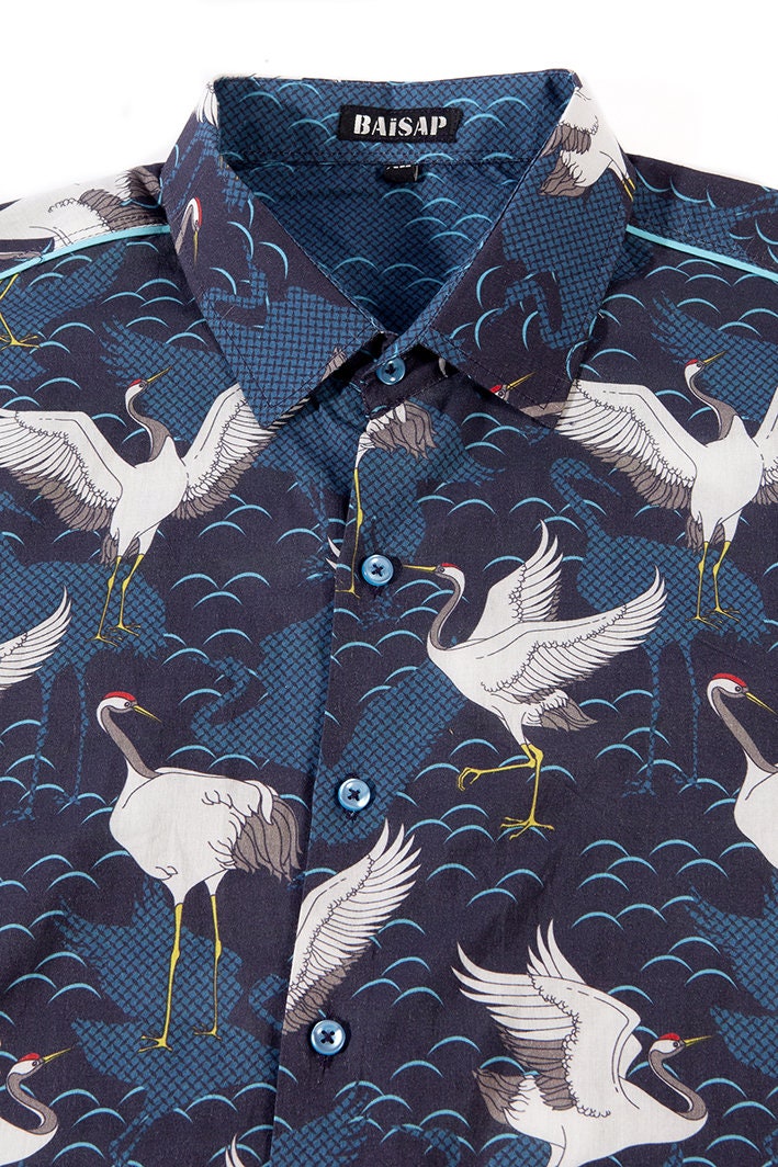 Blue Bird Shirt - Heron - BAÏSAP - Etsy