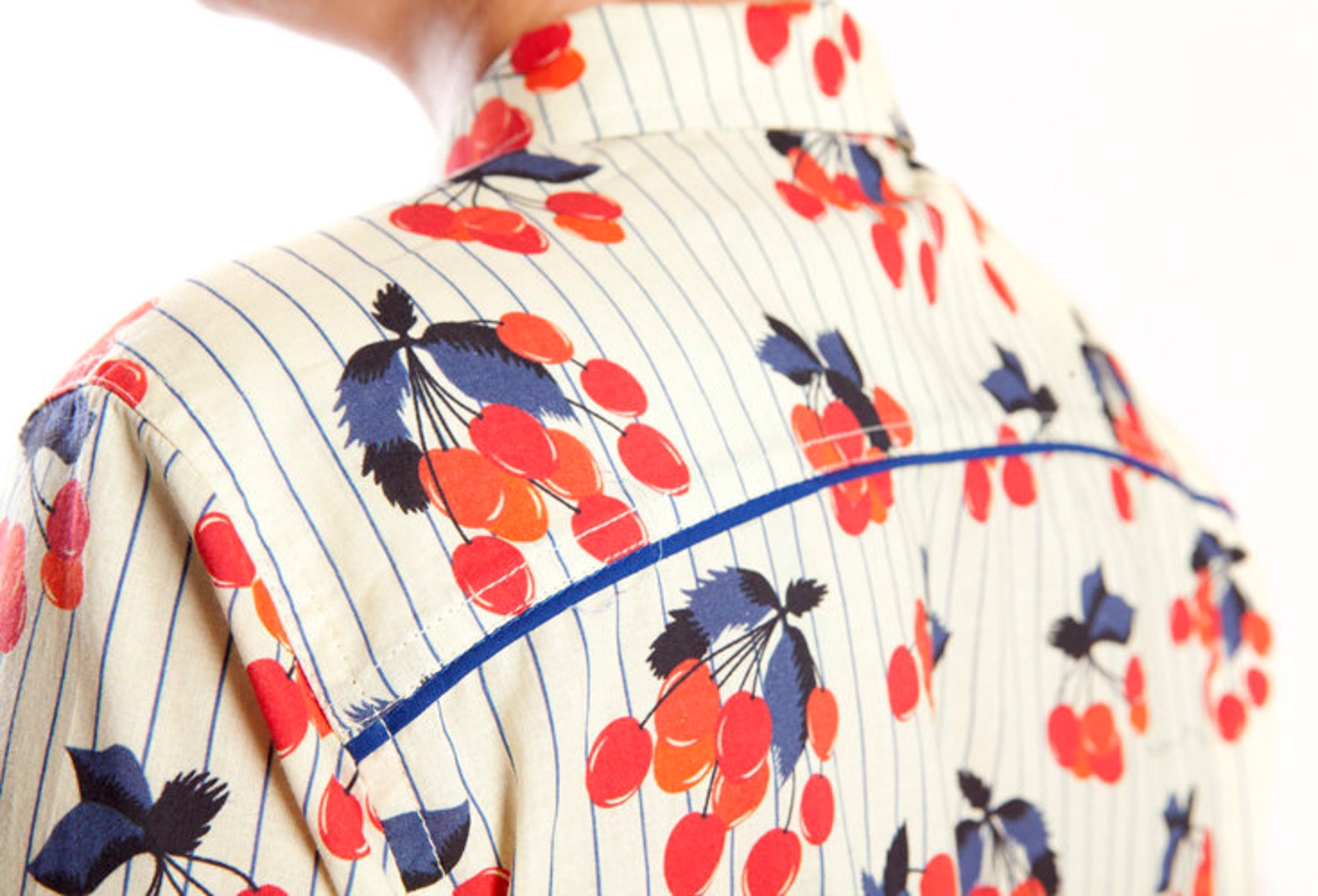 Cherry Print Blouse - BAÏSAP - Etsy