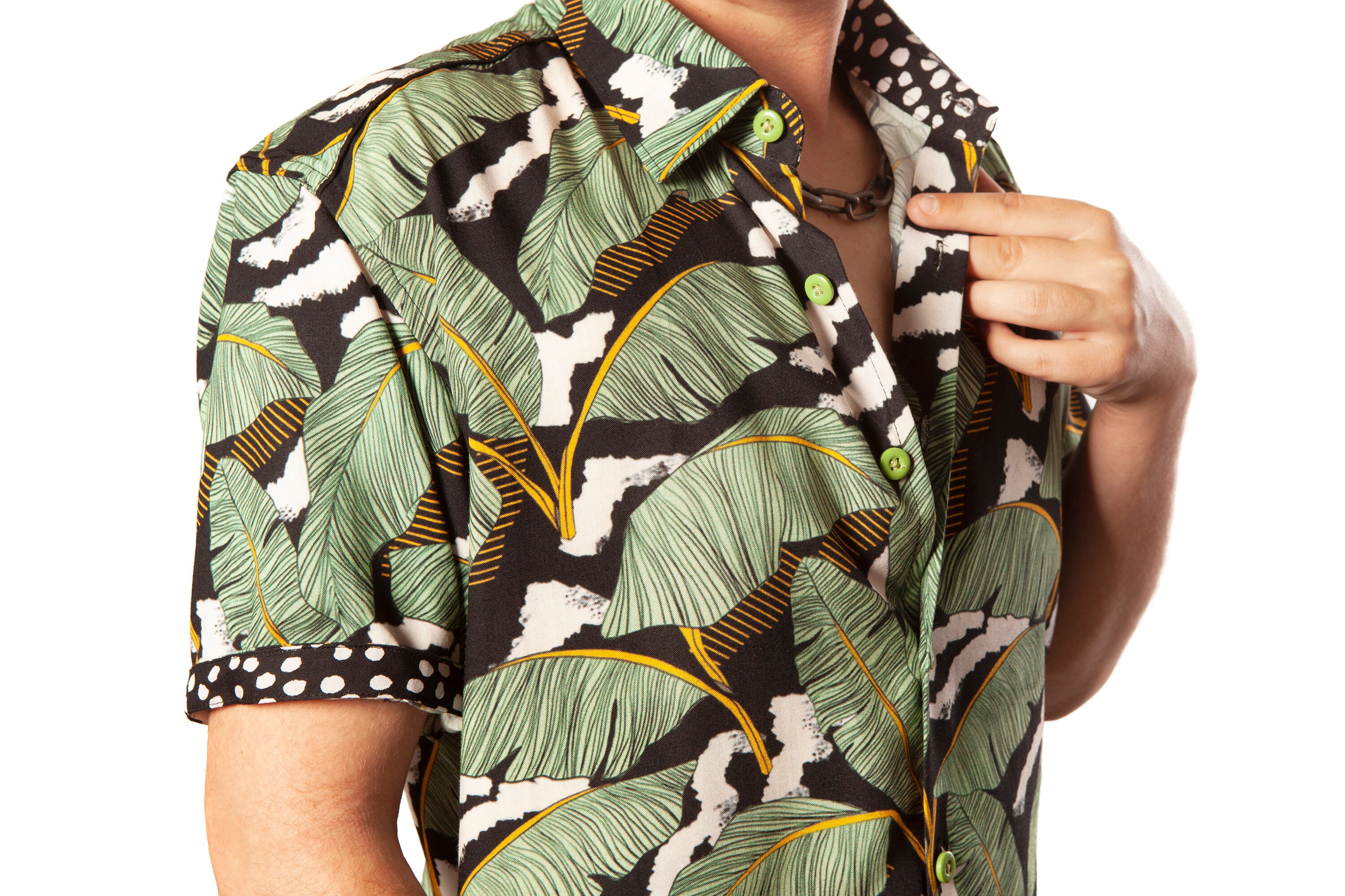 Banana Leaf Shirt Short Sleeve - BAÏSAP - Etsy