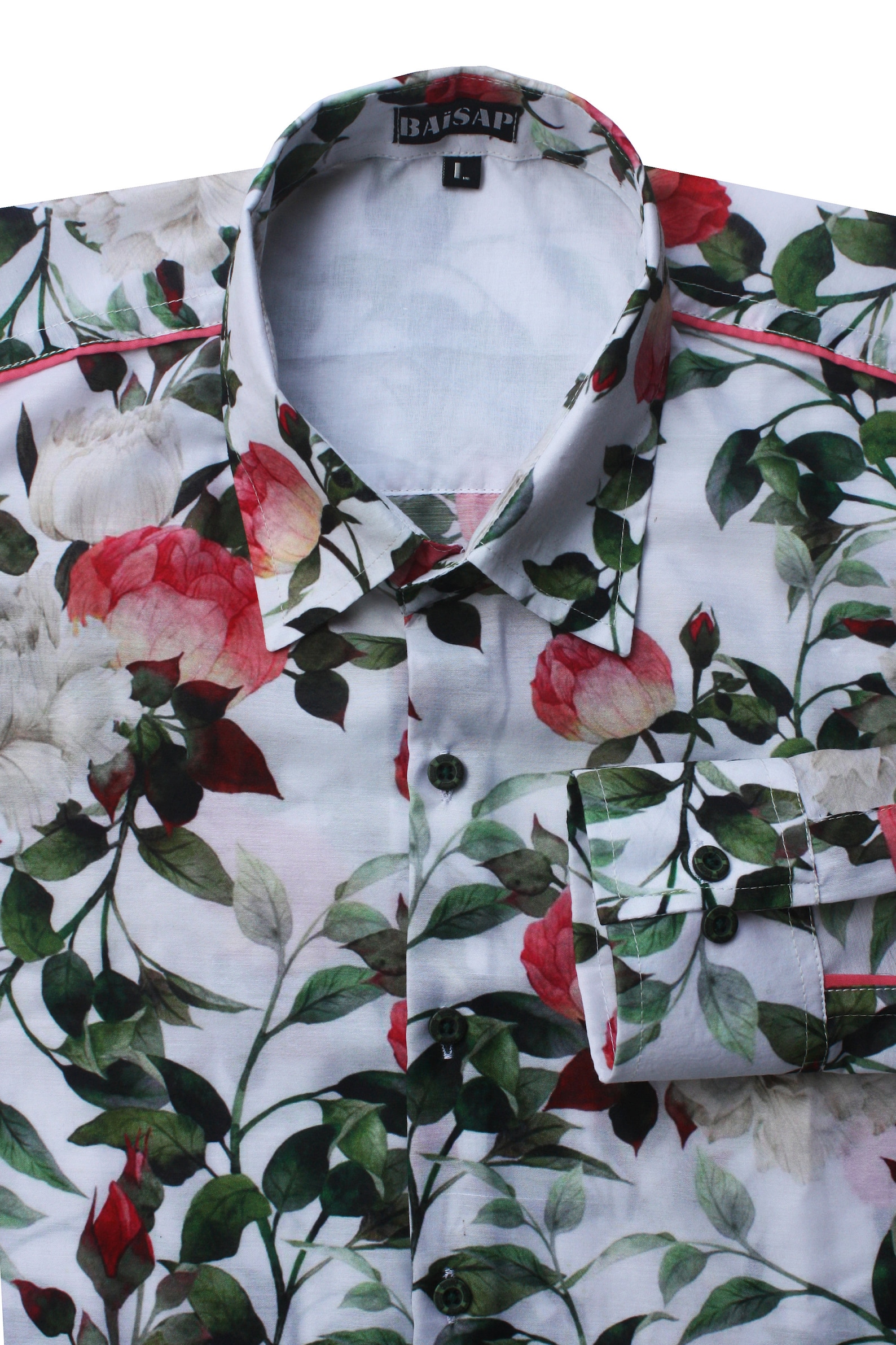 Roses Dress Shirt White Roses - Etsy
