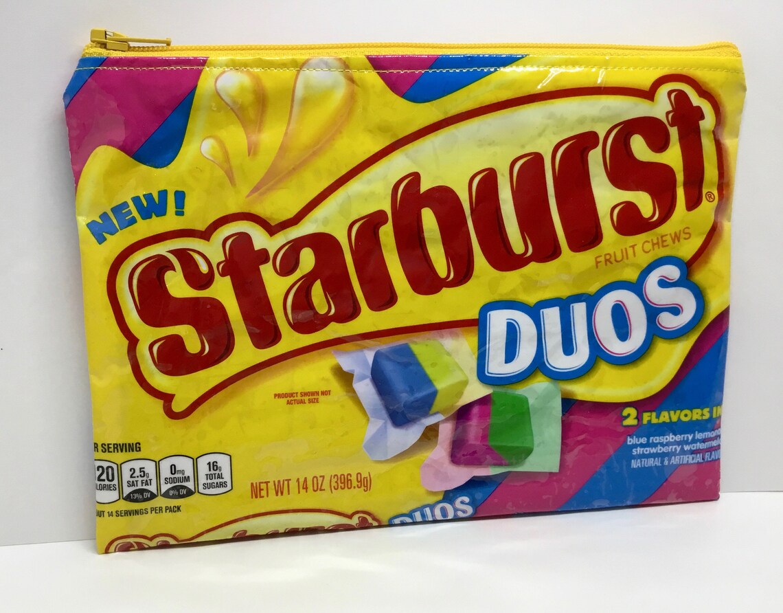 NEW Starburst Duos Candy Wrapper Up-cycled Zippered Bag/pouch - Etsy