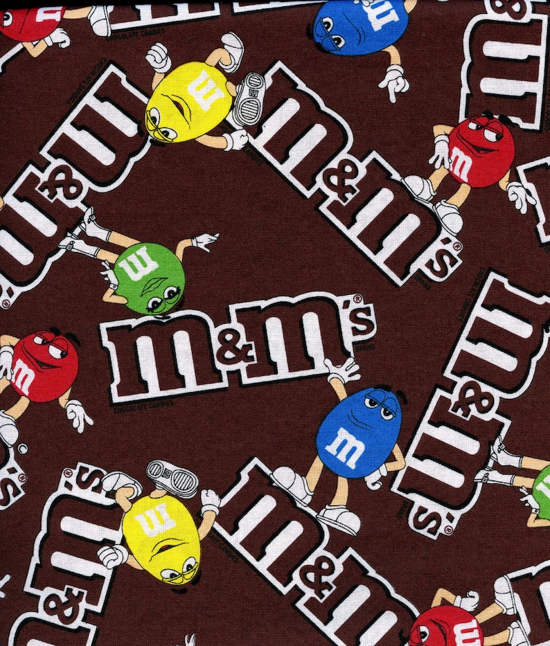 M&ms Candy Wrapper Up-cycled Zippered Bag/pouch - Etsy