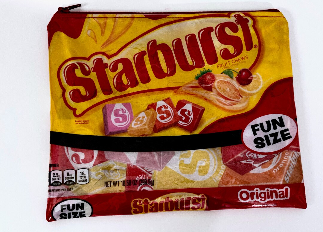 Starburst Original Fun Size Candy Wrapper Up-cycled Zippered Bag/pouch ...