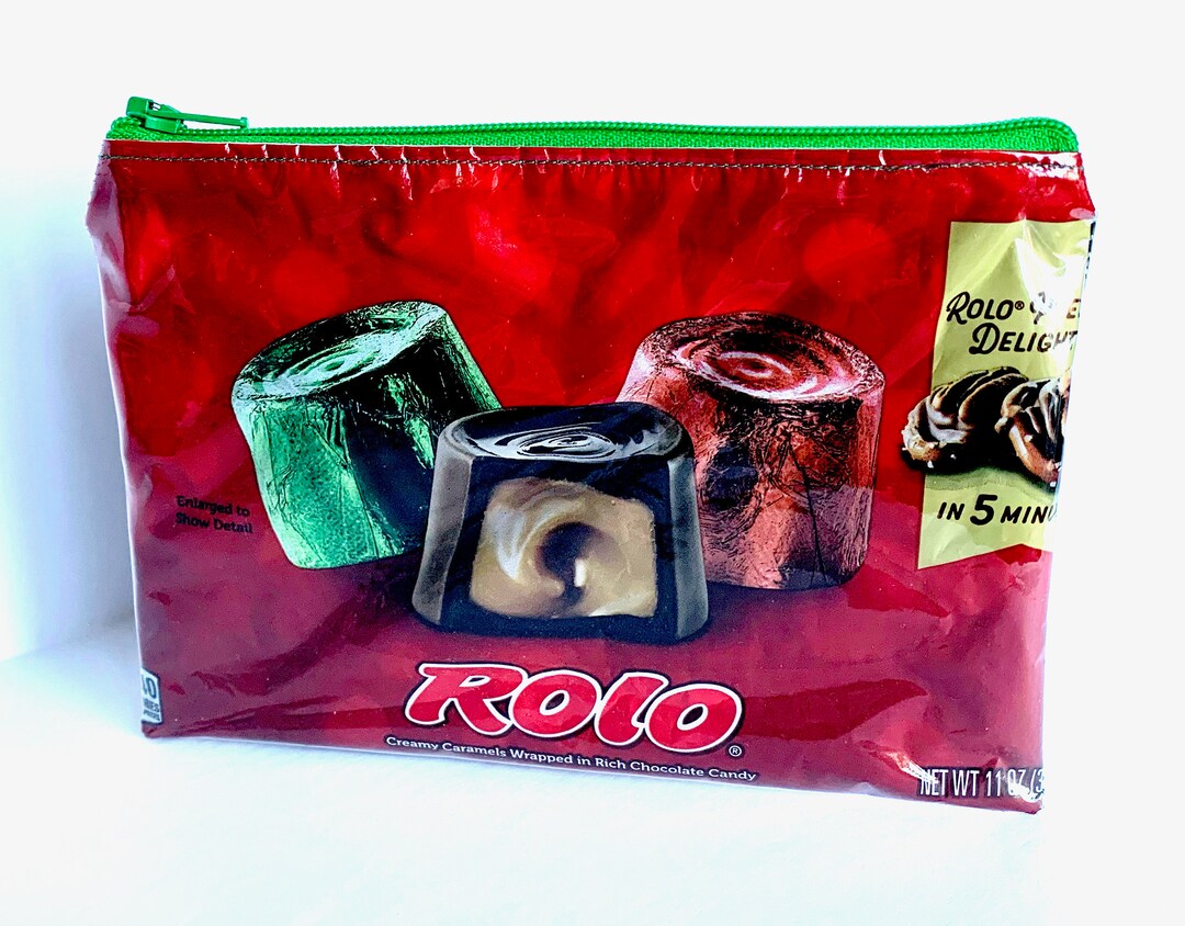 Rolo Christmas Bag Candy Wrapper Up-cycled Zippered Bag/pouch - Etsy