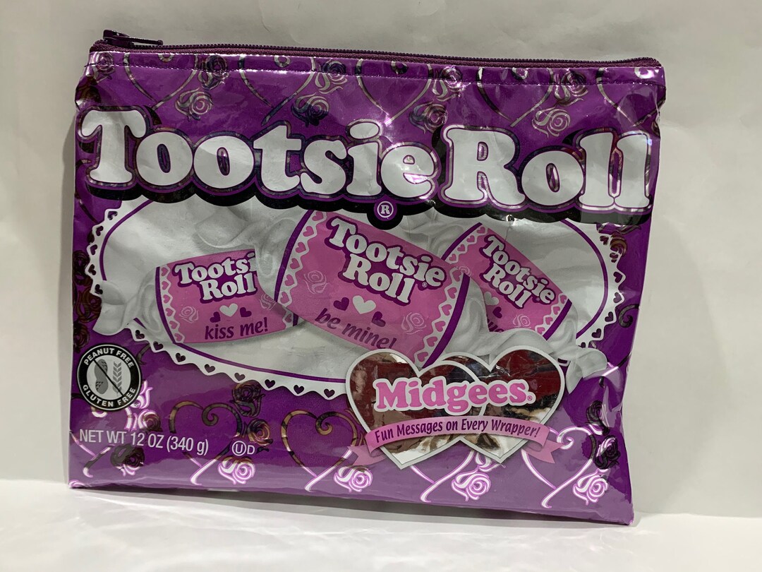Valentine Tootsie Roll Candy Wrapper Up-cycled Zipper Bag/pouch - Etsy