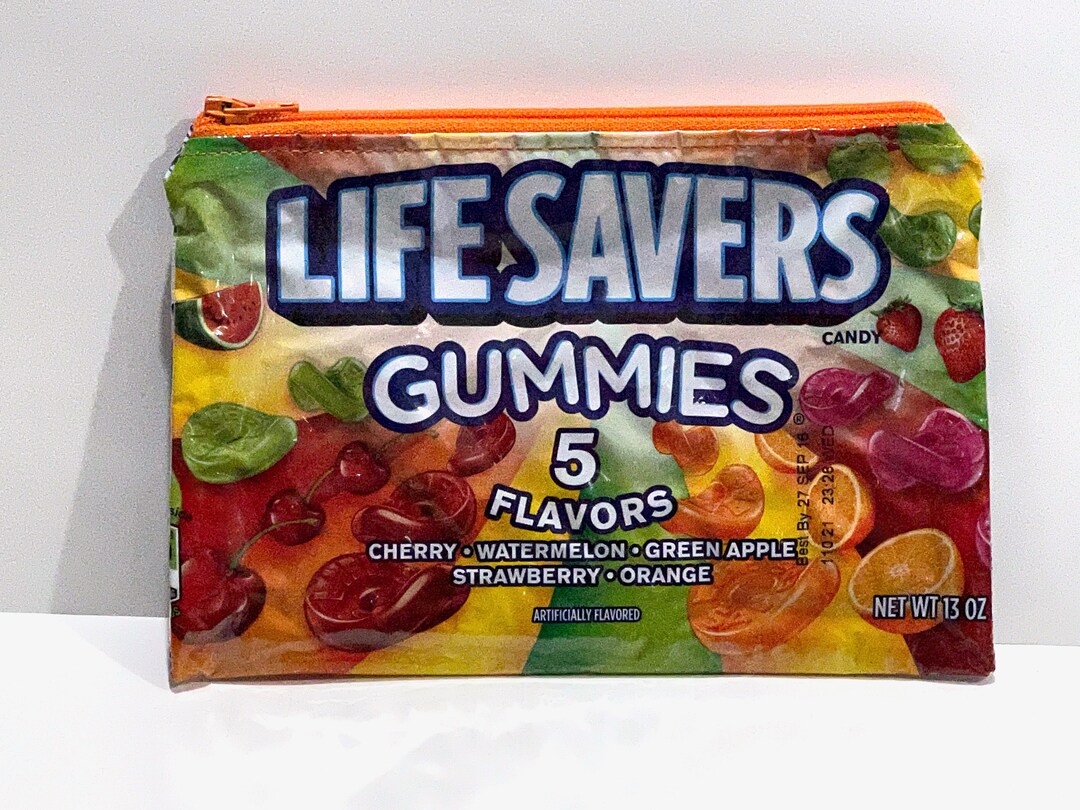 Life Savers Gummies Candy Wrapper Up-cycled Zippered Bag/pouch - Etsy