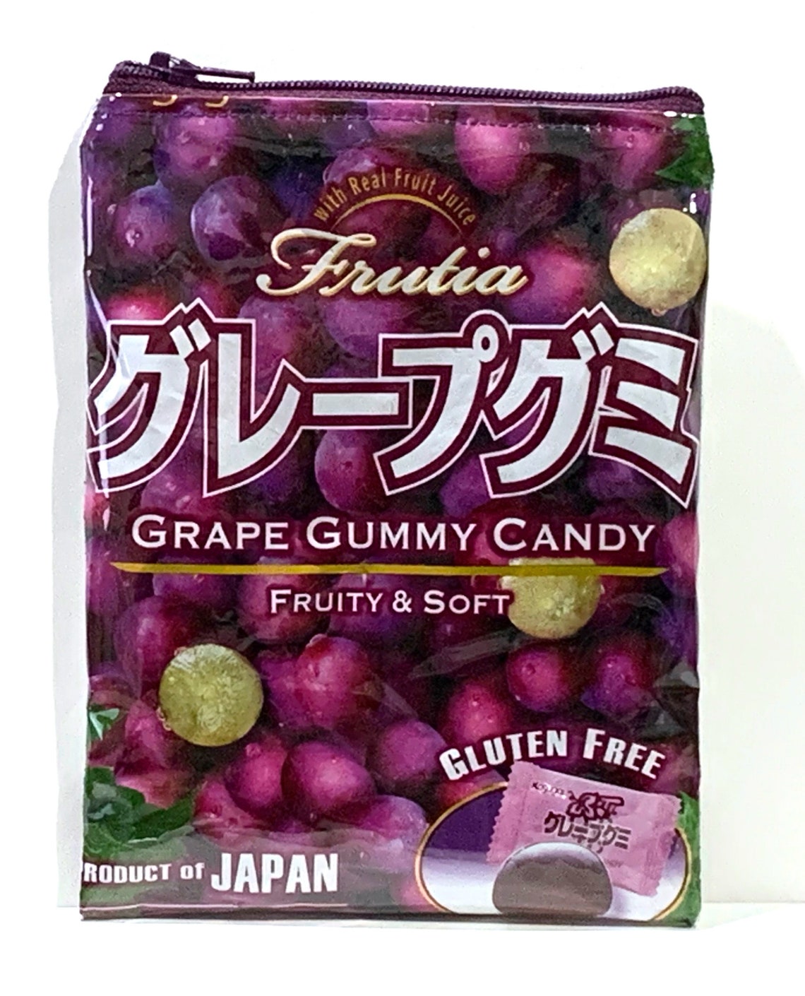 Grape Gummy Candy Wrapper Up-cycled Zippered Bag/pouch From | Etsy