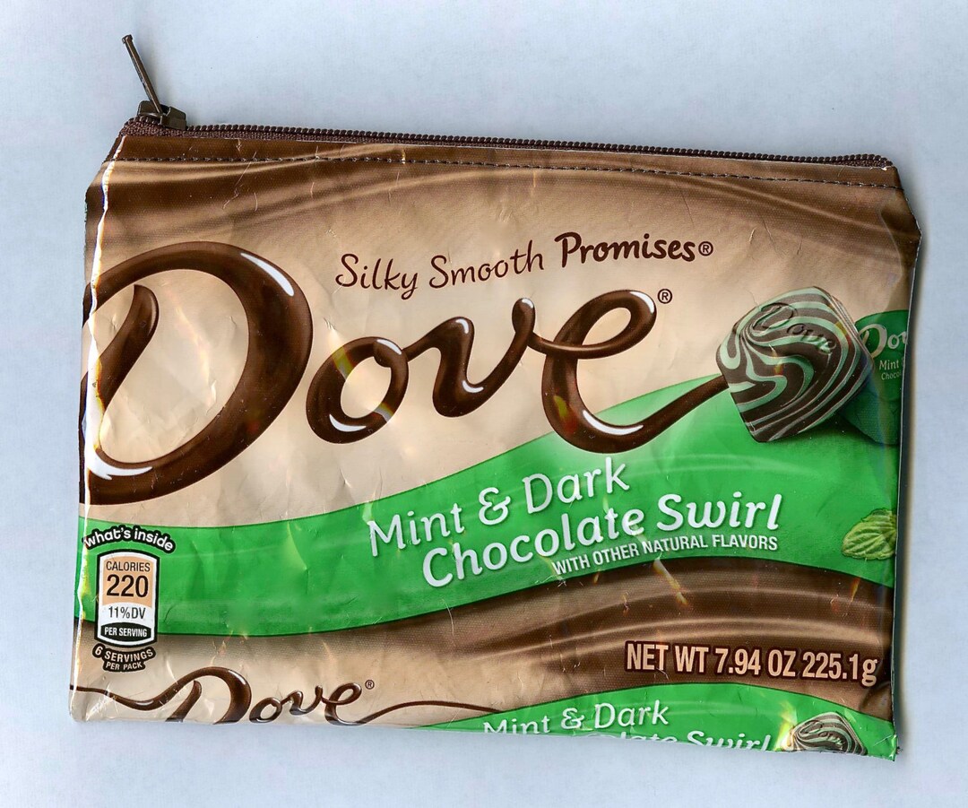 Dove Mint Candy Wrapper Up-cycled Zippered Bag/pouch - Etsy