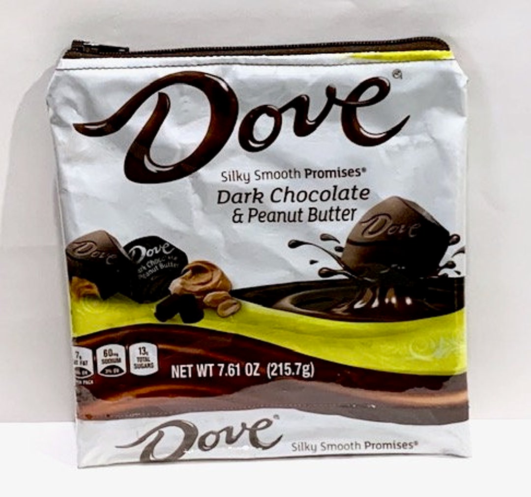 Dove Dark Chocolate Candy Wrapper Up-cycled Zippered Bag/pouch - Etsy