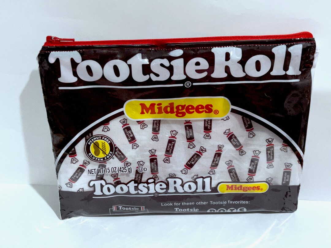 Tootsie Roll Candy Wrapper Up-cycled Zippered Bag/pouch - Etsy