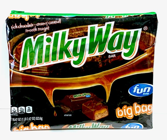 Milky Way Candy Wrapper Up-cycled Zippered Bag/pouch | Etsy