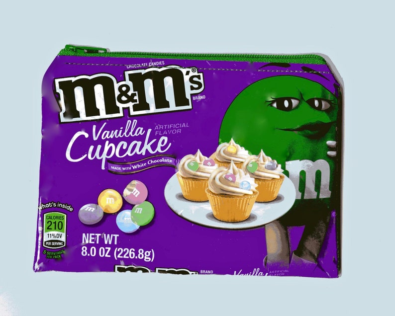 M&Ms Vanilla Cupcake Easter Candy Wrapper Up-cycled Zippered | Etsy