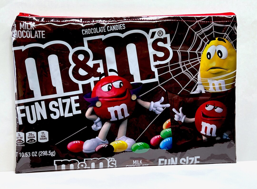 M and Ms Halloween Candy Wrapper Up-cycled Zippered - Etsy
