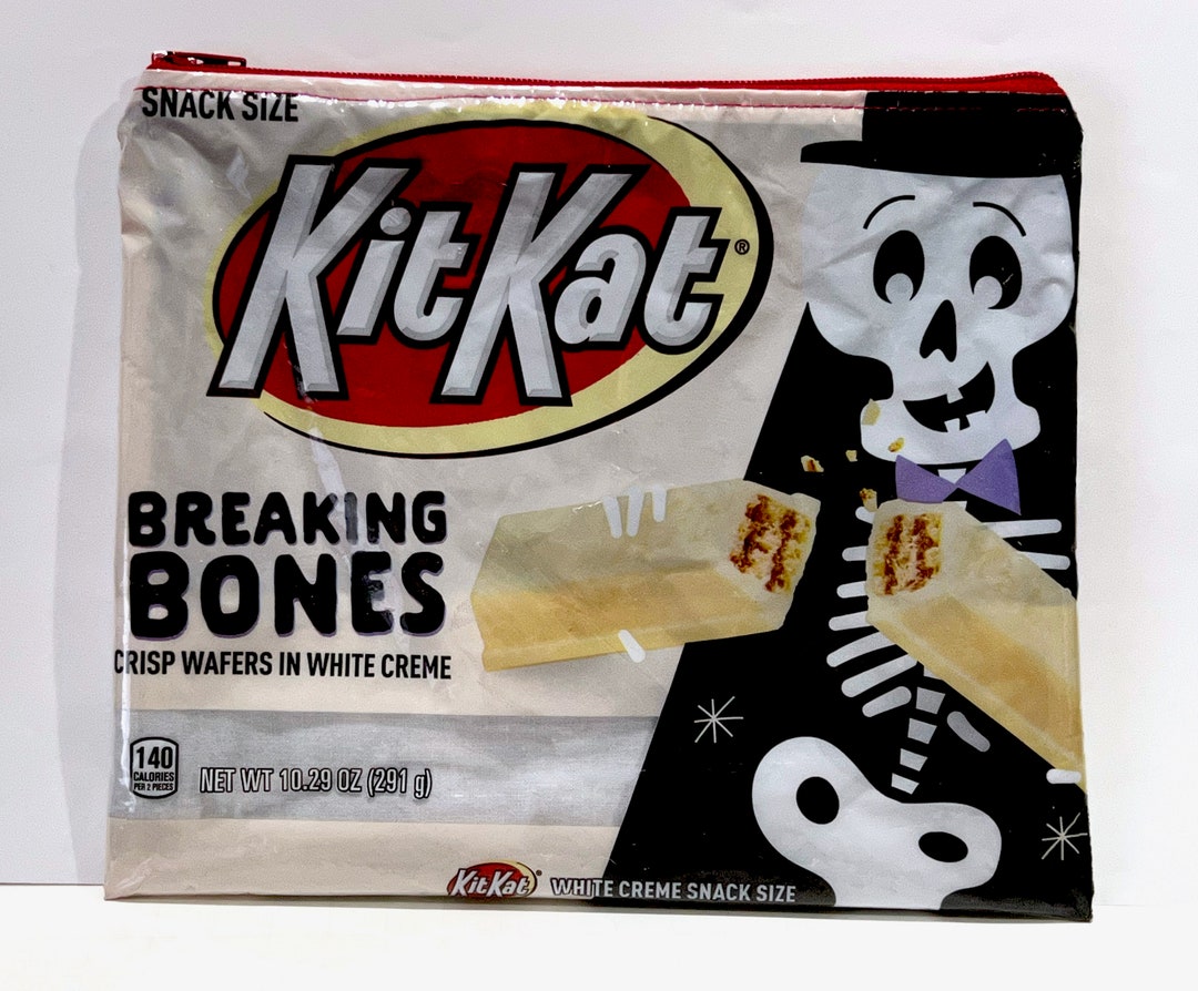 Kit Kat Breaking Bones Candy Wrapper Up-cycled Zippered Bag/pouch - Etsy
