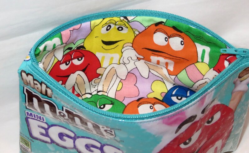 M&ms Malt Mini Eggs Easter Candy Wrapper Up-cycled Zippered - Etsy