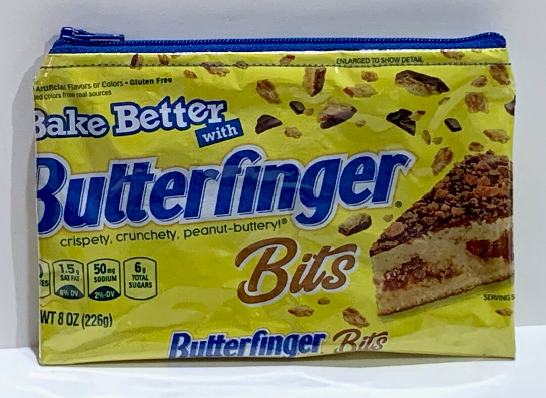 Butterfinger Baking Bits Candy Wrapper Up-cycled Zippered Bag/pouch - Etsy
