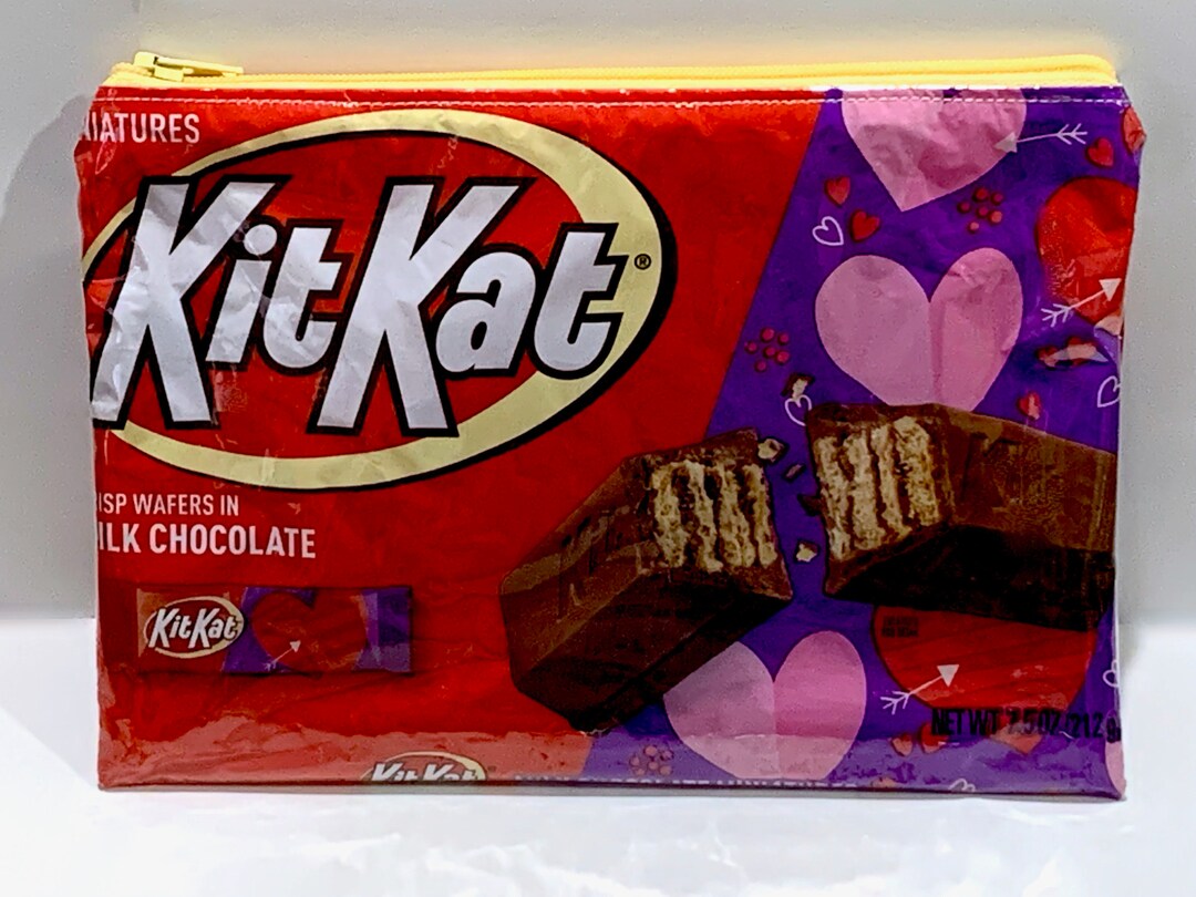 Kit Kat Valentine Candy Wrapper Up-cycled Zippered Candy - Etsy Österreich