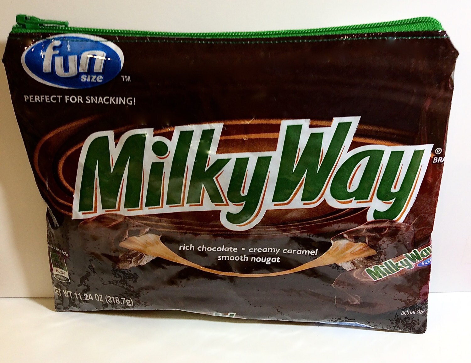 Milky Way Candy Wrapper Up-cycled Zippered Bag/Pouch | Etsy